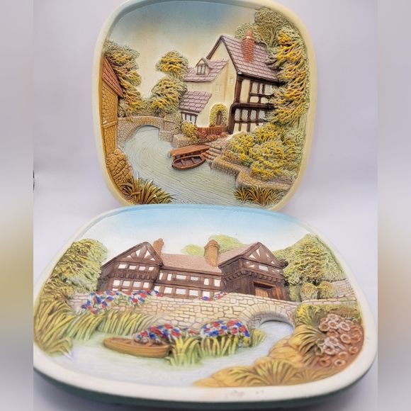 Accents | Vintage Legend Products Chalkware Wall Plaques Made In ...